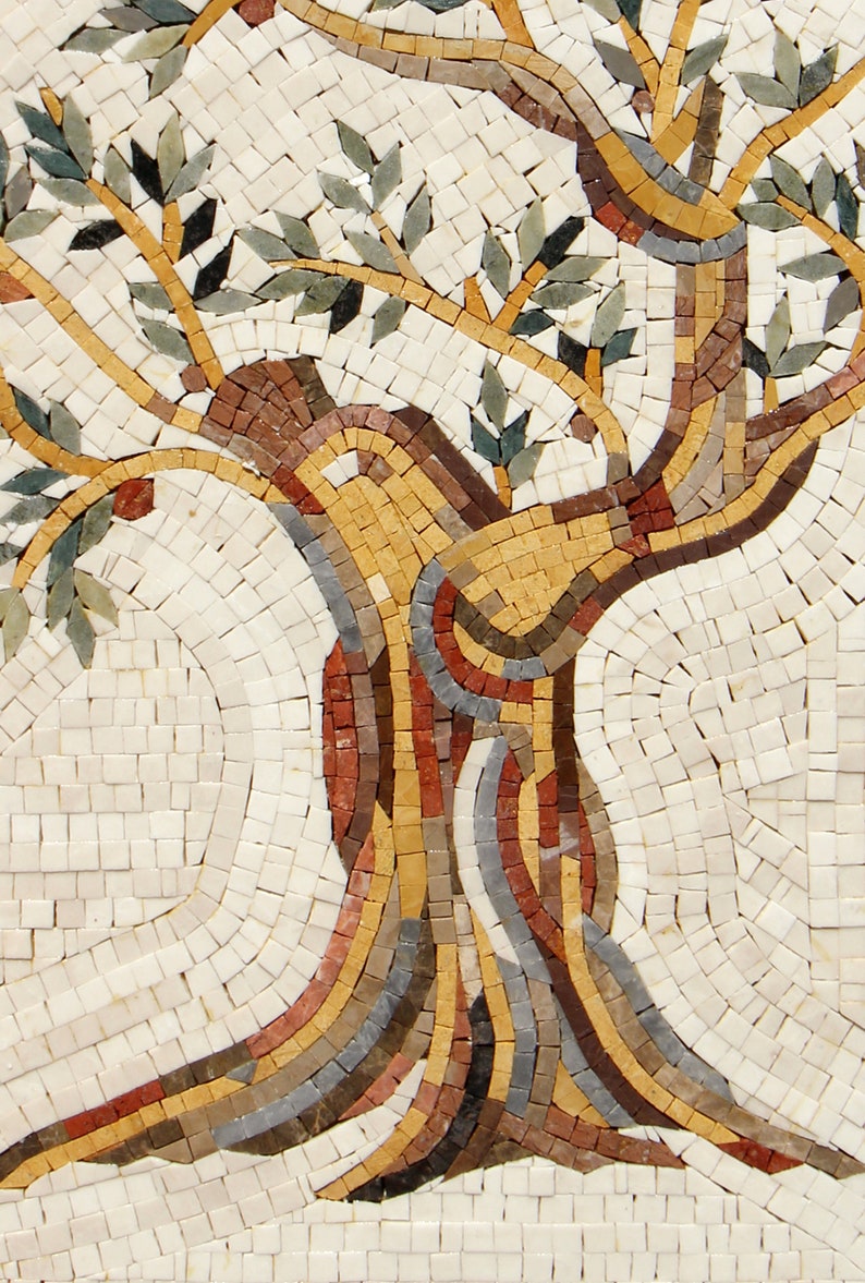 OLIVE TREE MOSAIC - Backsplash Marble Mosaic Tiles. Customization ...