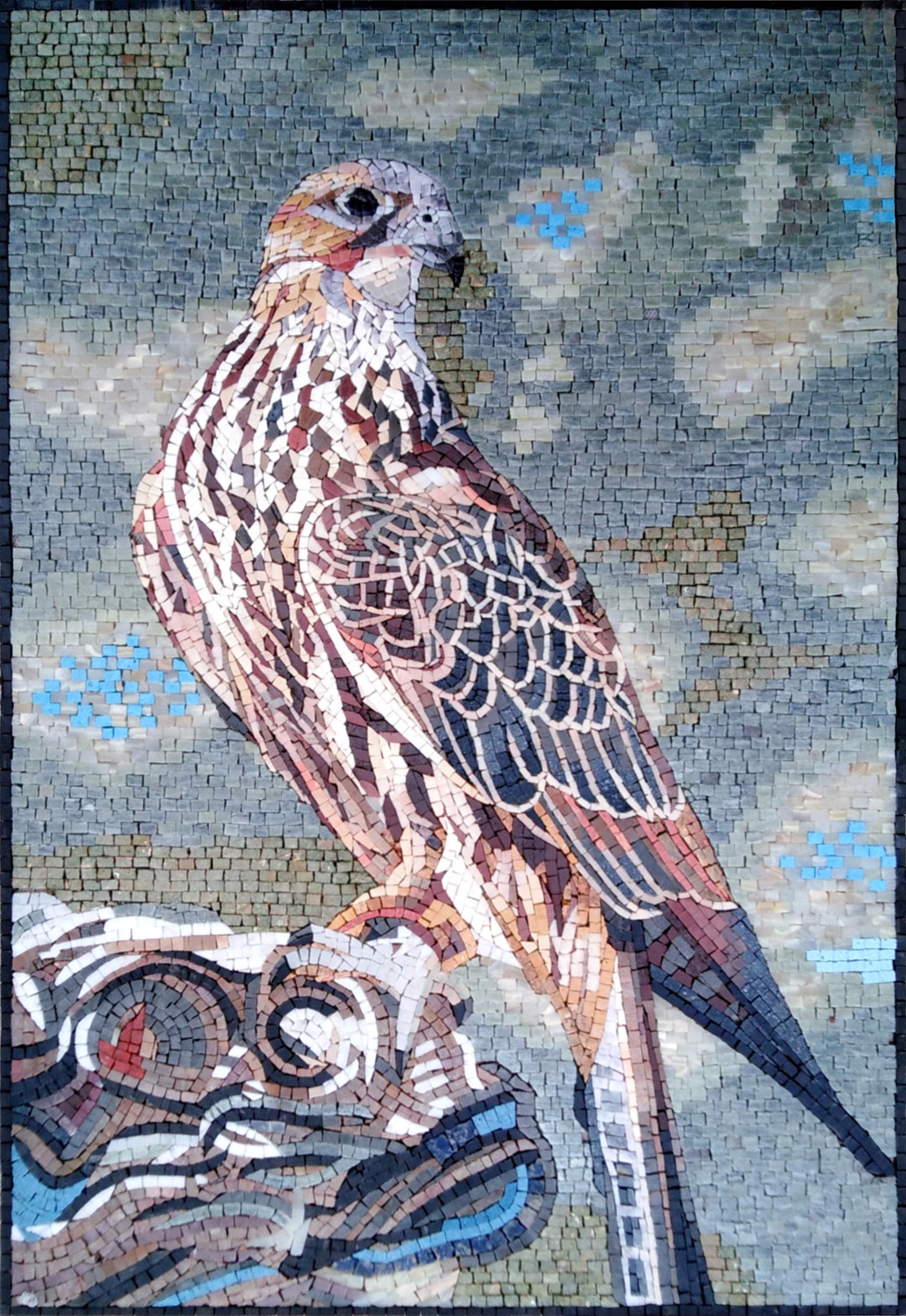FALCON ART TILES| Wild Bird Mosaic Tiles and Backsplash for Living Room ...