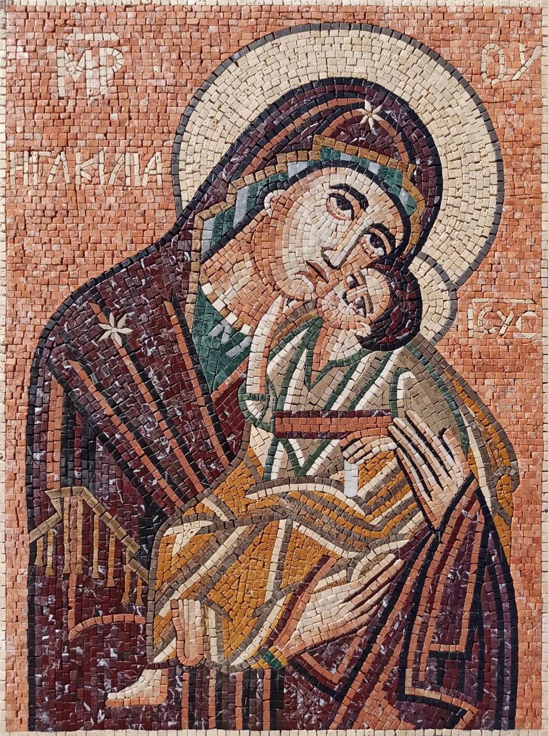 Handmade Angel Mosaic Tile Art: Religious Wall Decor (32” X 24”) - Etsy
