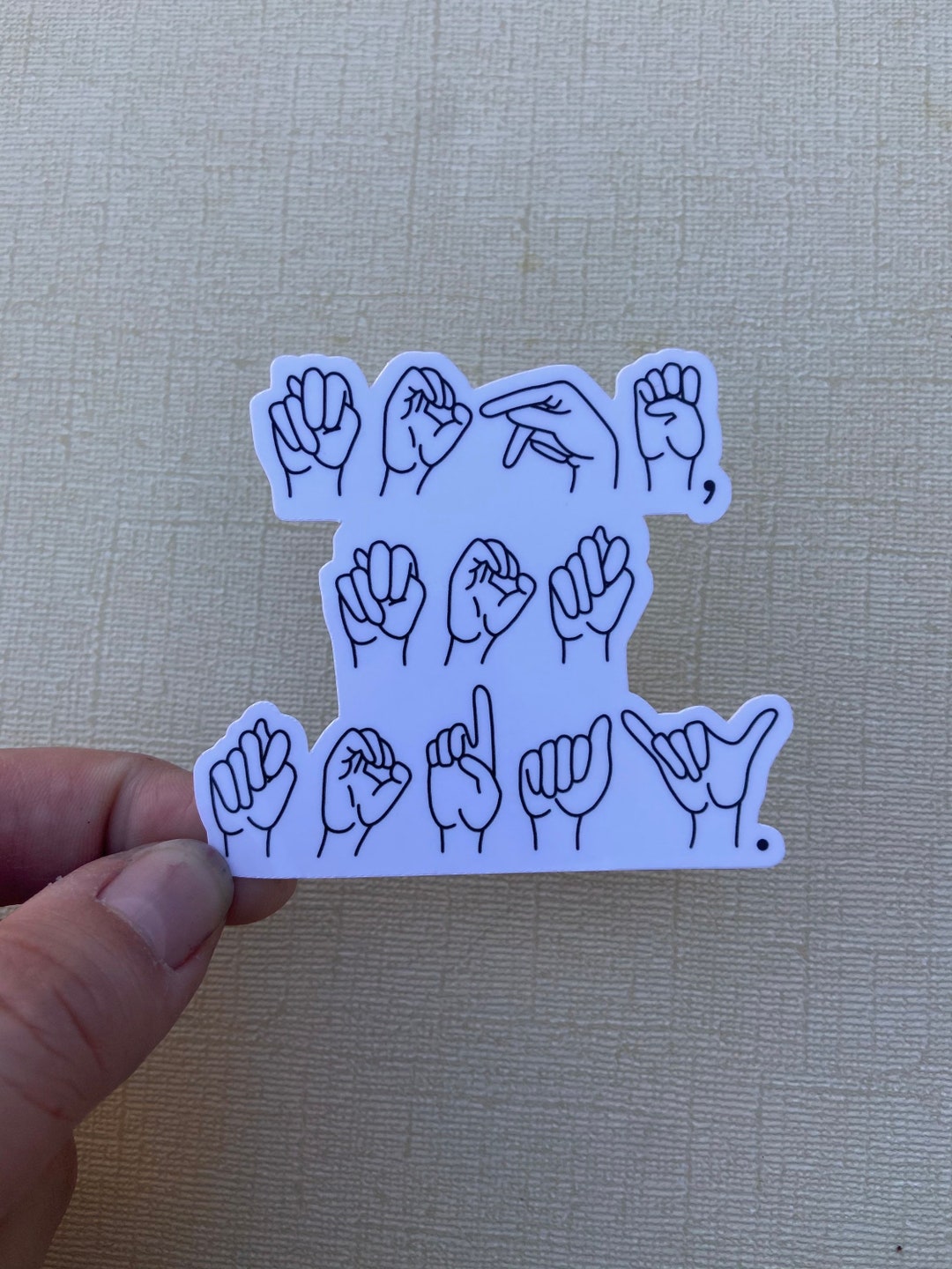 Sign Language Nope Not Today Sticker ASL Sticker Water - Etsy