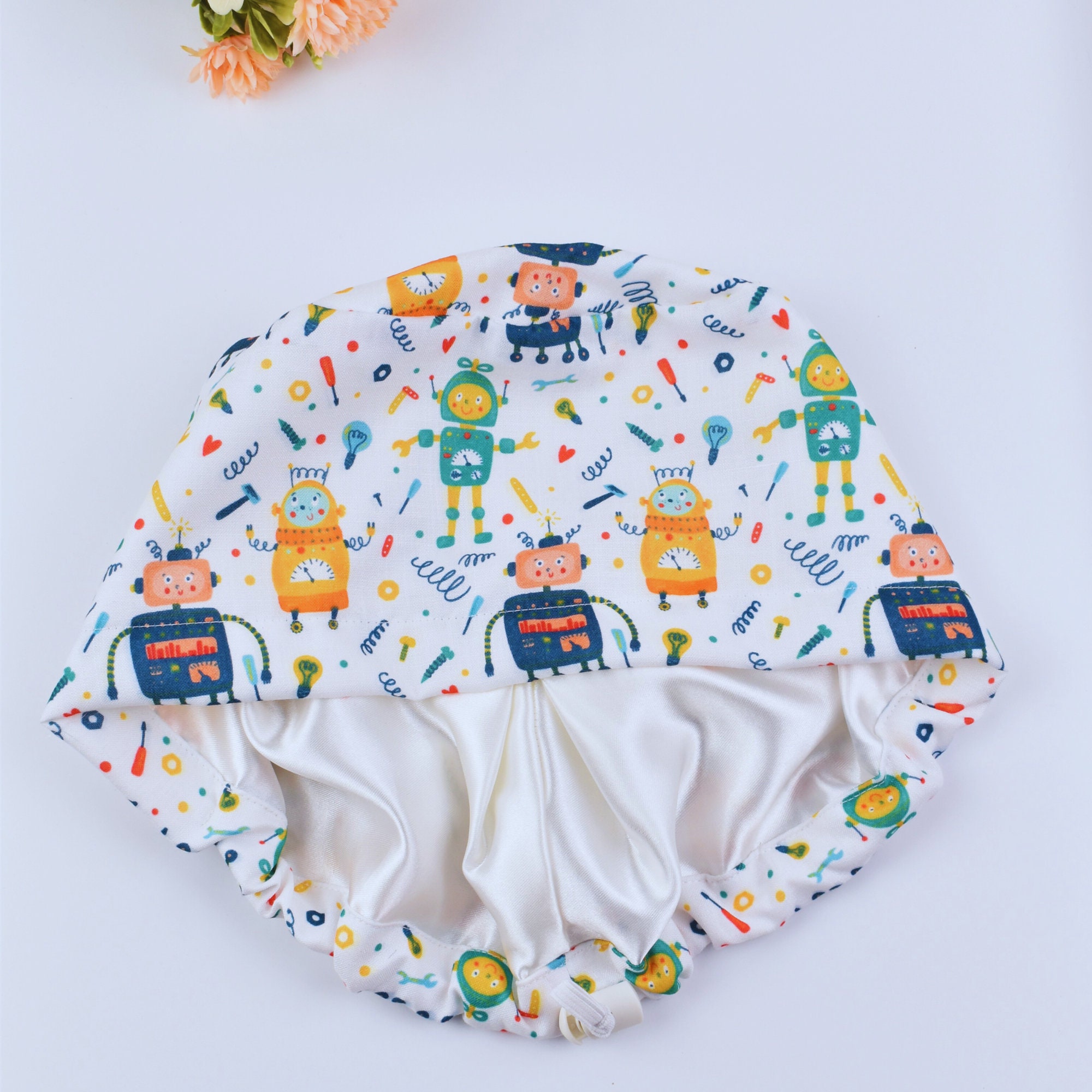 Robot Robotic Surgical SCRUB Hat Theatre Cap, Satin Lined Option, Robot ...