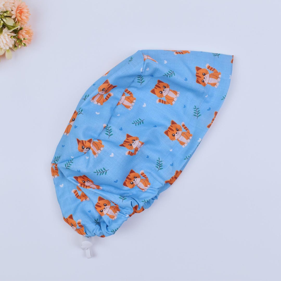 Cats Euro Scrub Cap for Women, Funny Cat Scrub Cap. Cats Ponytail Scrub ...