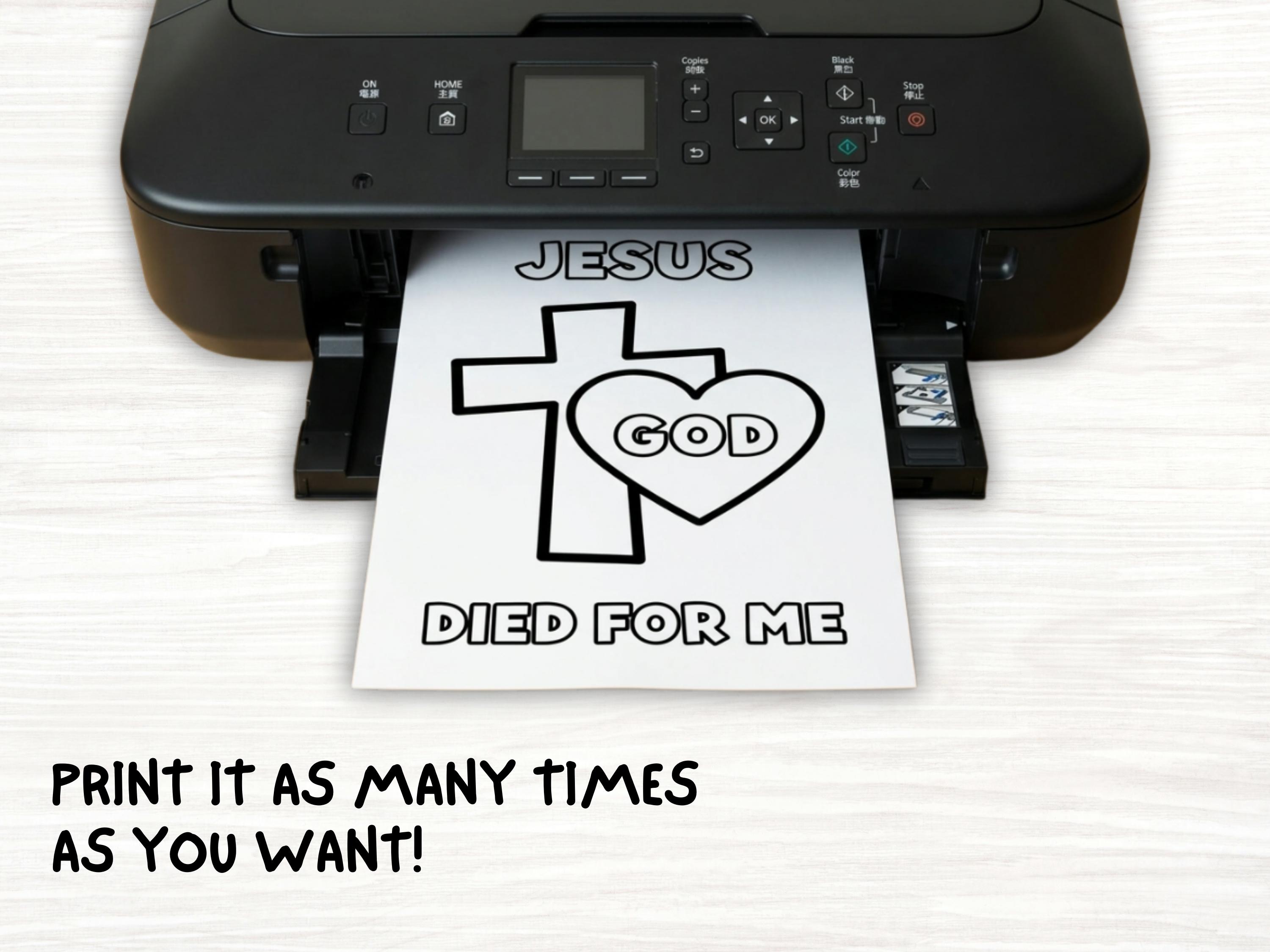 Jesus Died for Me Cross Printable Easter Craft, Kids Sunday School ...