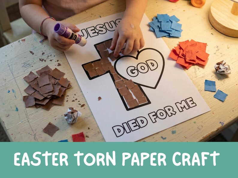 Jesus Died for Me Cross Printable Easter Craft, Kids Sunday School ...