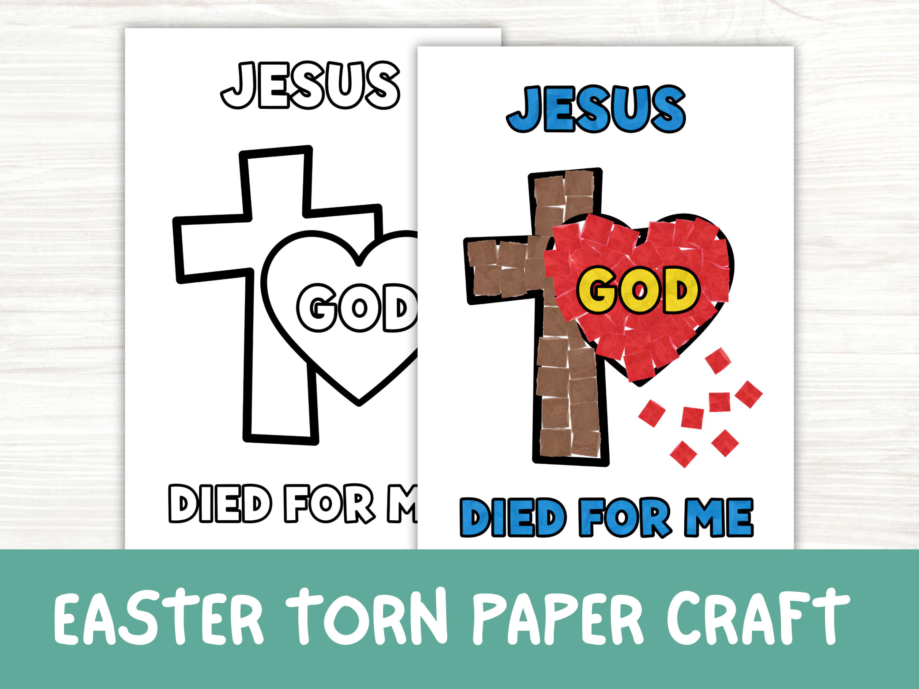 Jesus Died for Me Cross Printable Easter Craft, Kids Sunday School ...