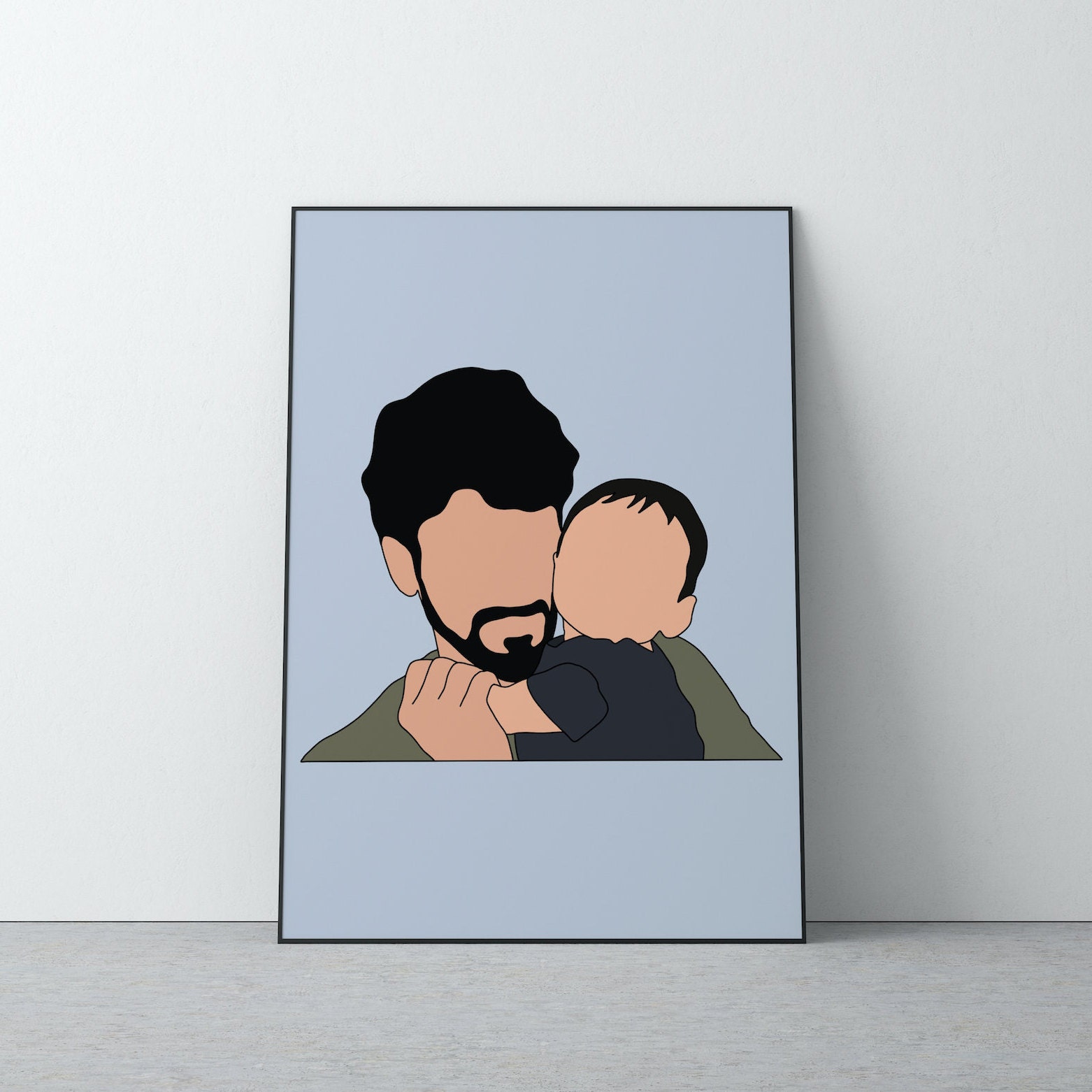 Custom Faceless Portrait With Outline Simple Digital - Etsy