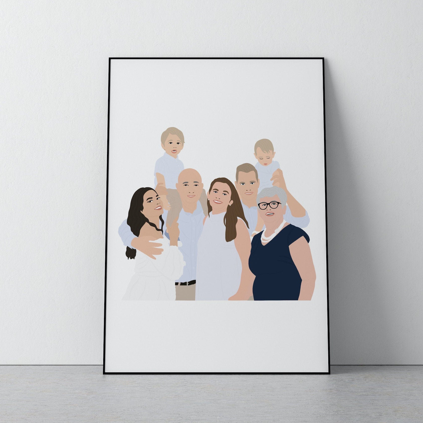 Custom Digital Portrait Detailed Cartoon Portrait Custom | Etsy