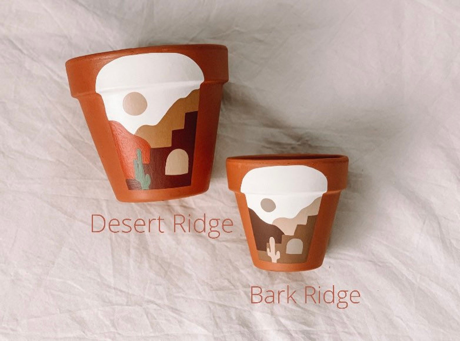 Desert Ridge Bark Ridge Boho Terracotta Painted Pots - Etsy