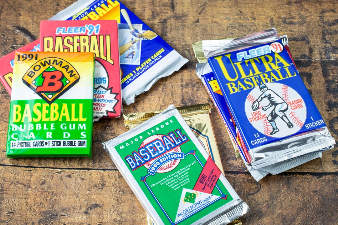 Factory Sealed Vintage Baseball Card Packs 10 Unopened Packs Topps ...