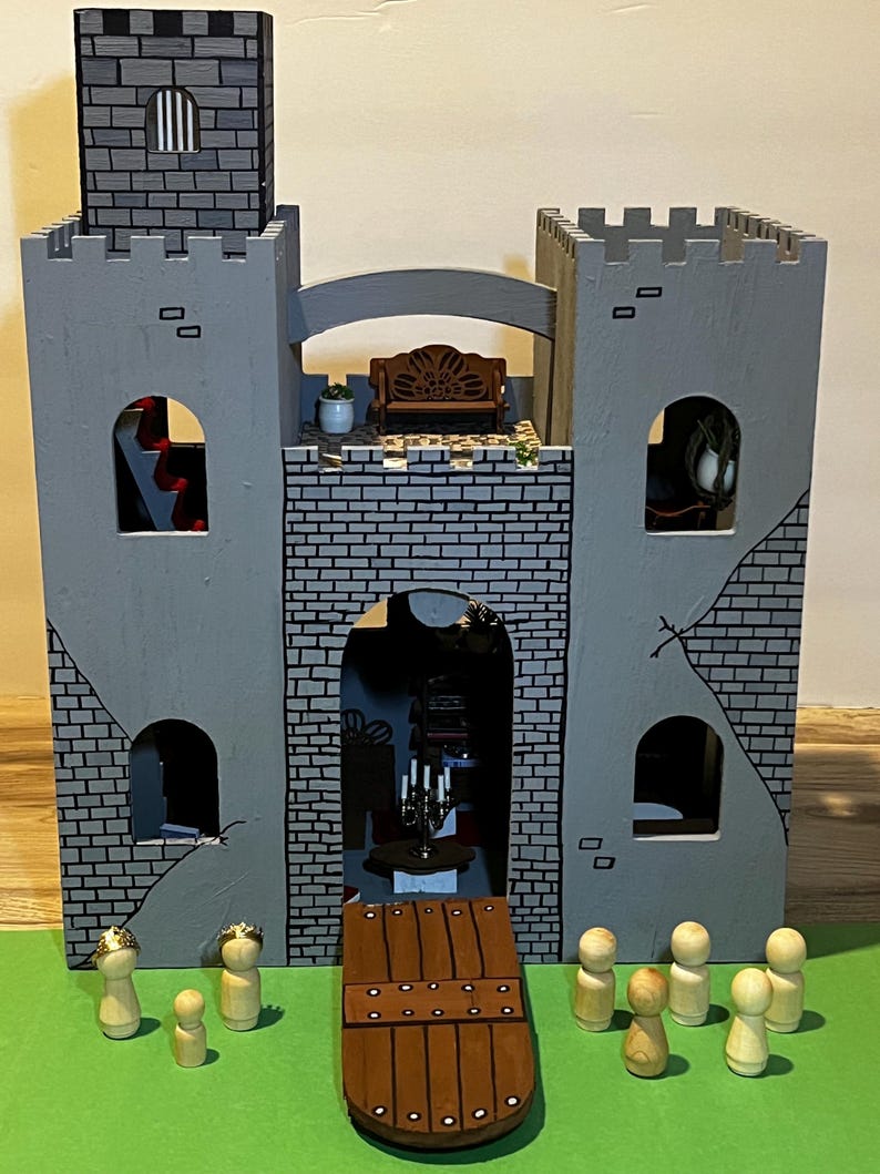 Castle Playset Model Medieval Gift Idea - Etsy