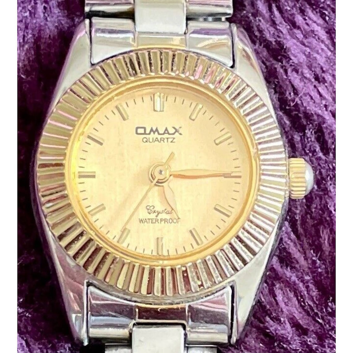 Vintage Omax Japan Crystal Quartz Waterproof Wristwatch SS | Etsy