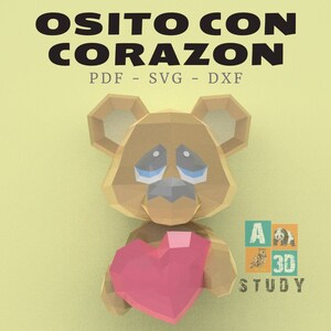 Osito: Papercraft Design, PDF Template, DIY 3D Model, Fanart, Paper ...
