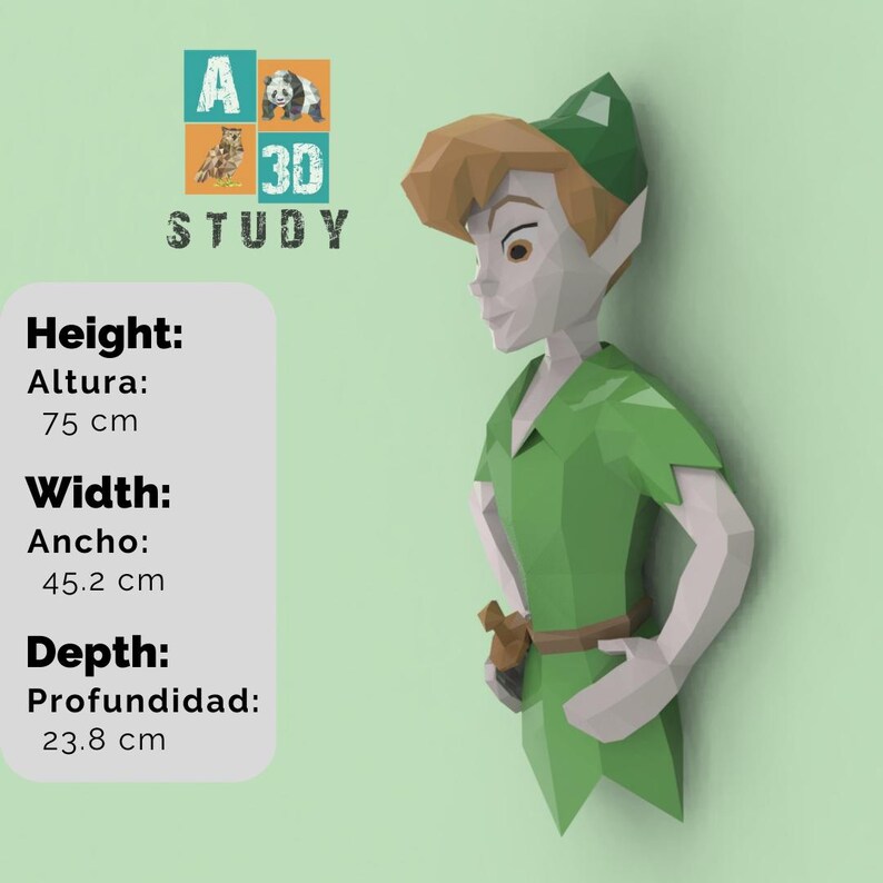 Peter: Papercraft Design, PDF Template, DIY 3D Model, Fanart, Paper ...