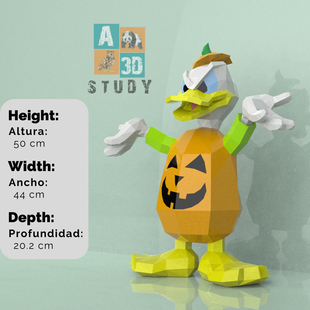 Donald Calabaza: Papercraft Design, PDF Template, DIY 3D Model, Fanart ...