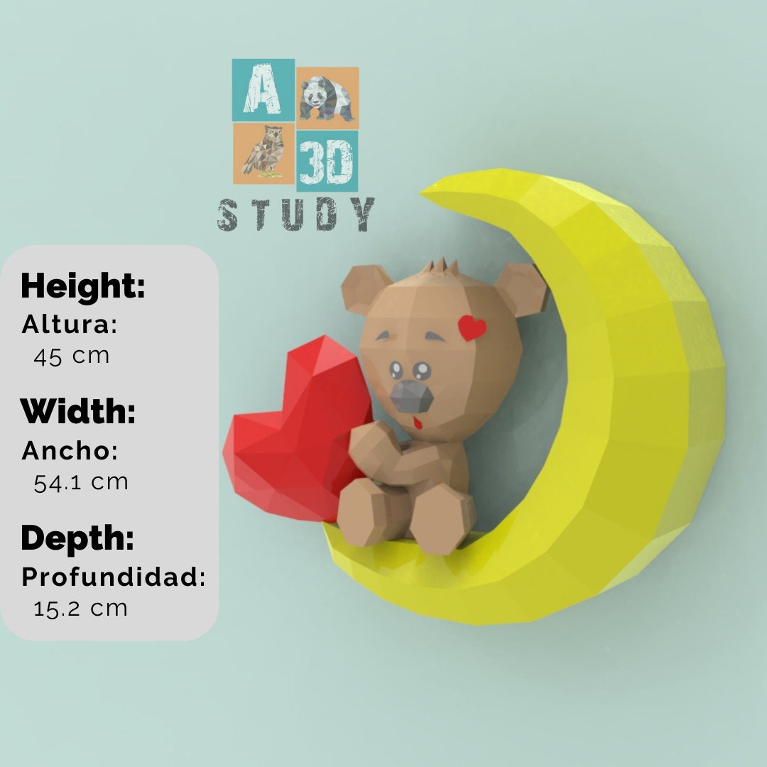 Osito: Papercraft Design, PDF Template, DIY 3D Model, Fanart, Paper ...