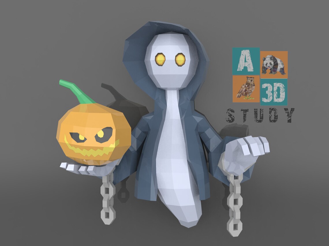 Fantasma: Papercraft Design PDF Template DIY 3D Model - Etsy
