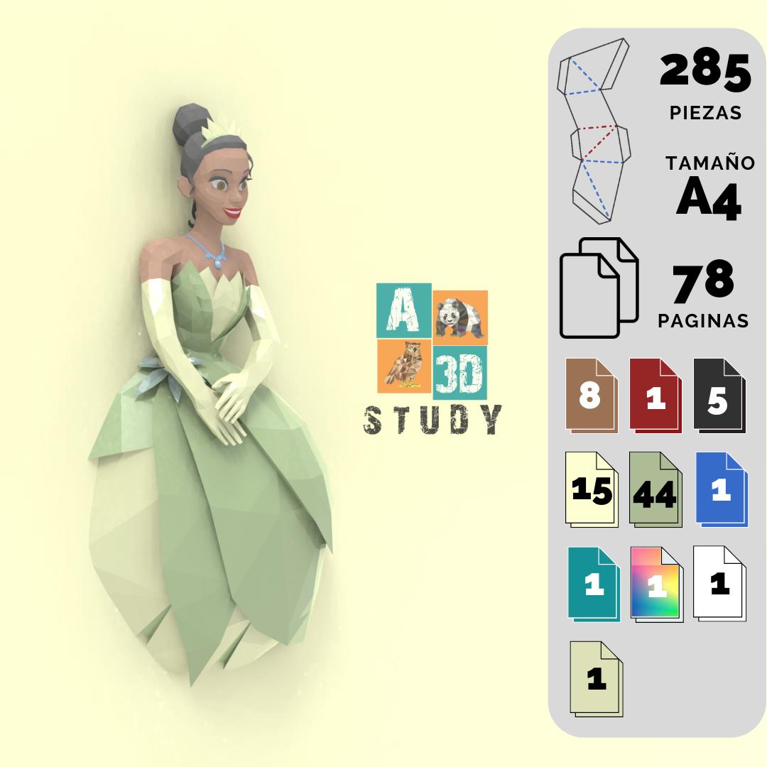 Tiana: Papercraft Design, PDF Template, DIY 3D Model, Fanart, Paper ...