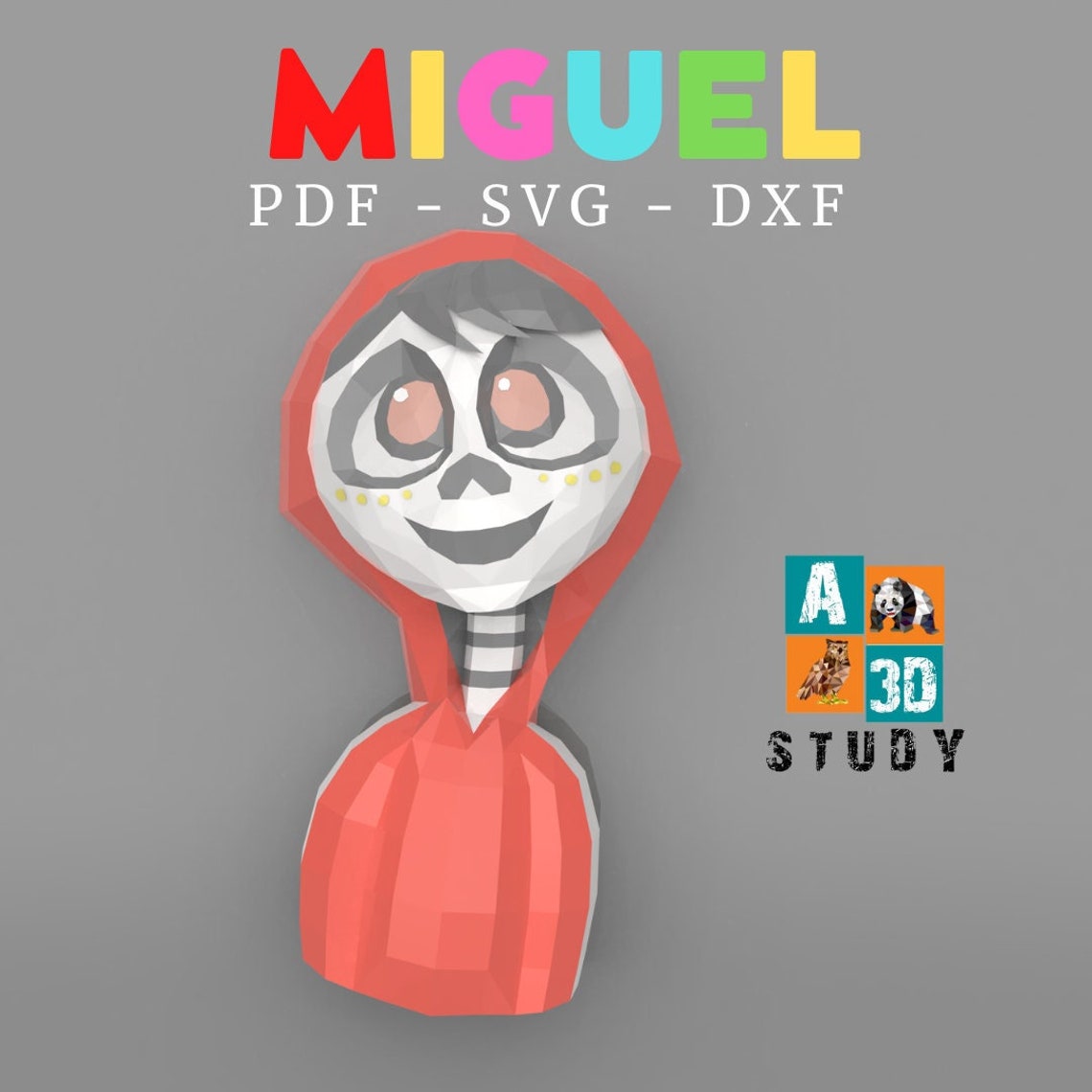 Miguel 2.0: Papercraft Design PDF Template DIY 3D Model - Etsy