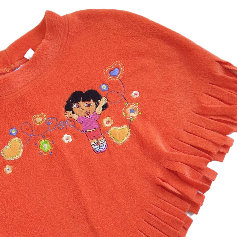 Y2K Dora the Explorer Orange Poncho Kids - Etsy