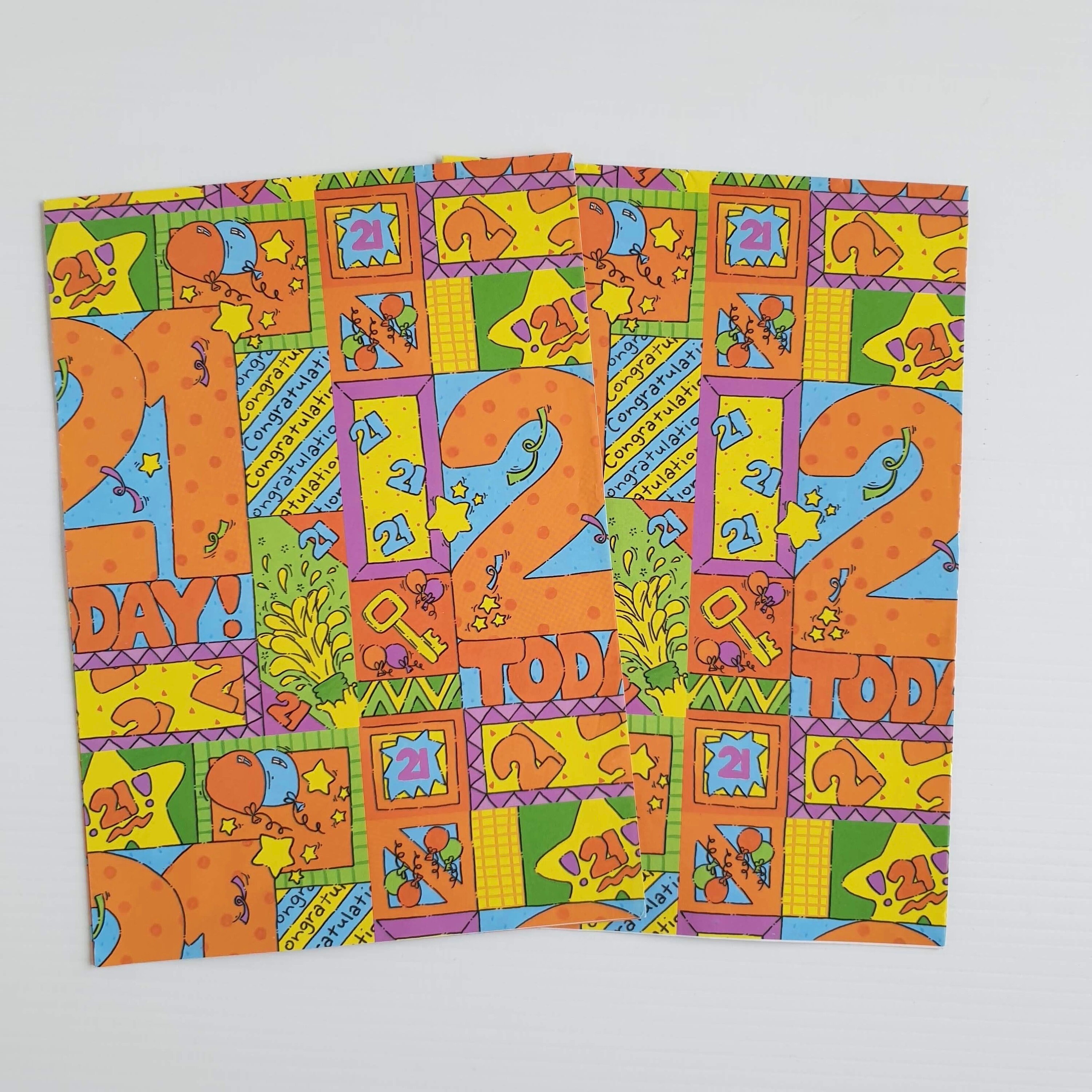 70s Vintage 21st Birthday Wrapping Paper Unused X 2 Sheets - Etsy