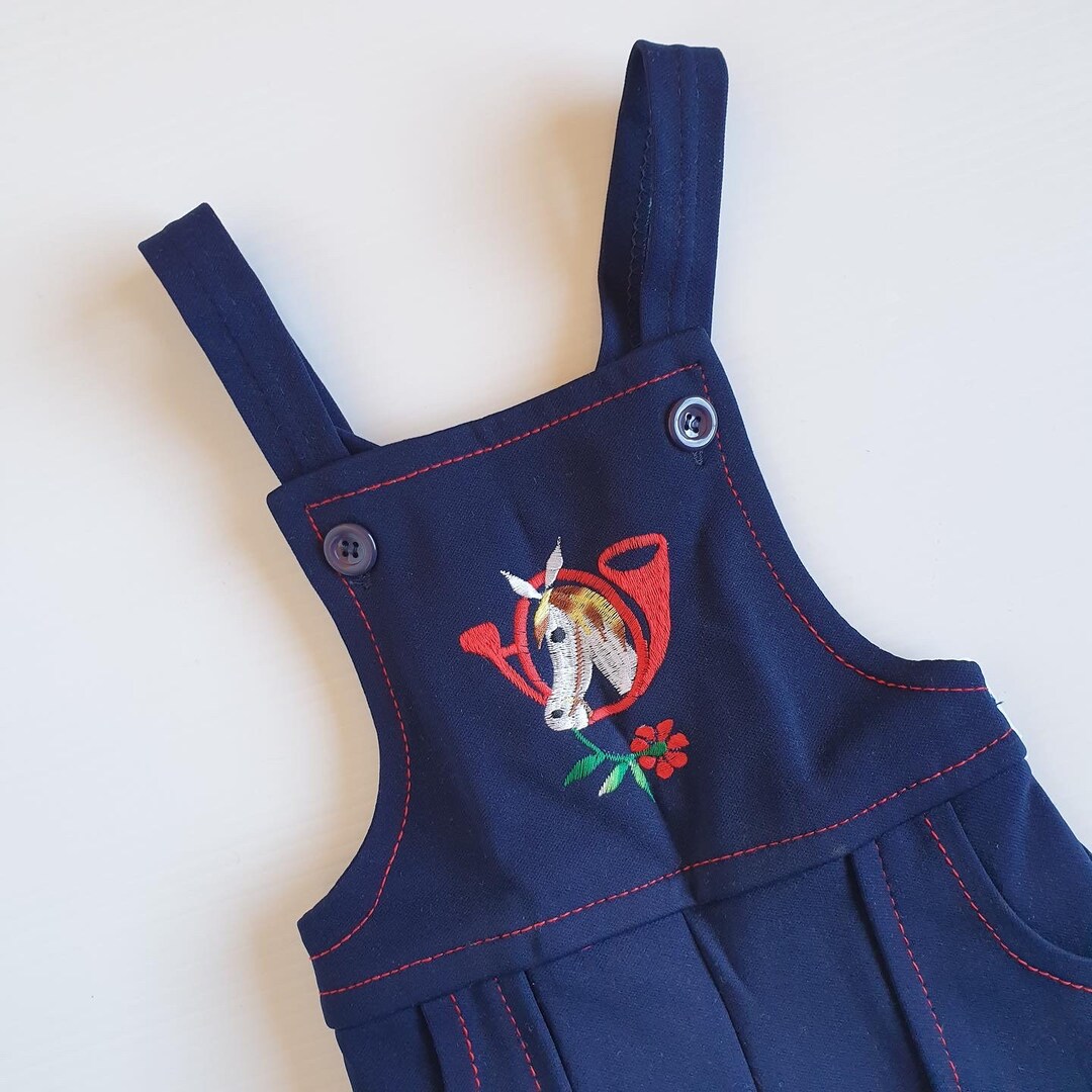Size 1 70s Deadstock Blue Overalls Vintage - Kids Toddlers Western ...