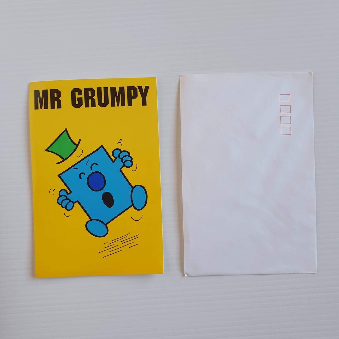 Vintage Mr Men Blank Birthday Card 1995 Mr Grumpy - Etsy