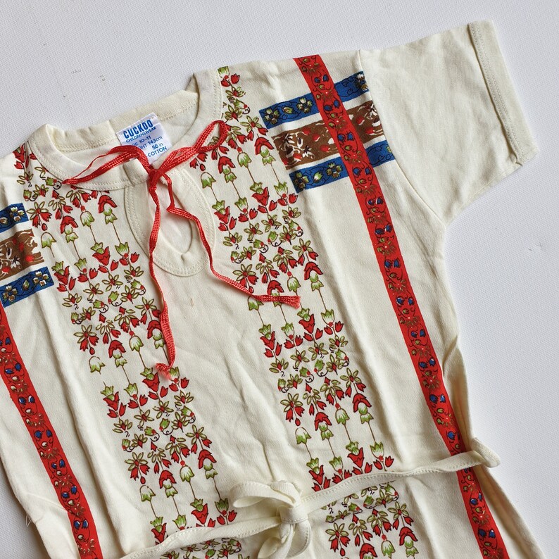 Kids 70s Deadstock Vintage Tunic Top Cotton Hippy Multiple - Etsy