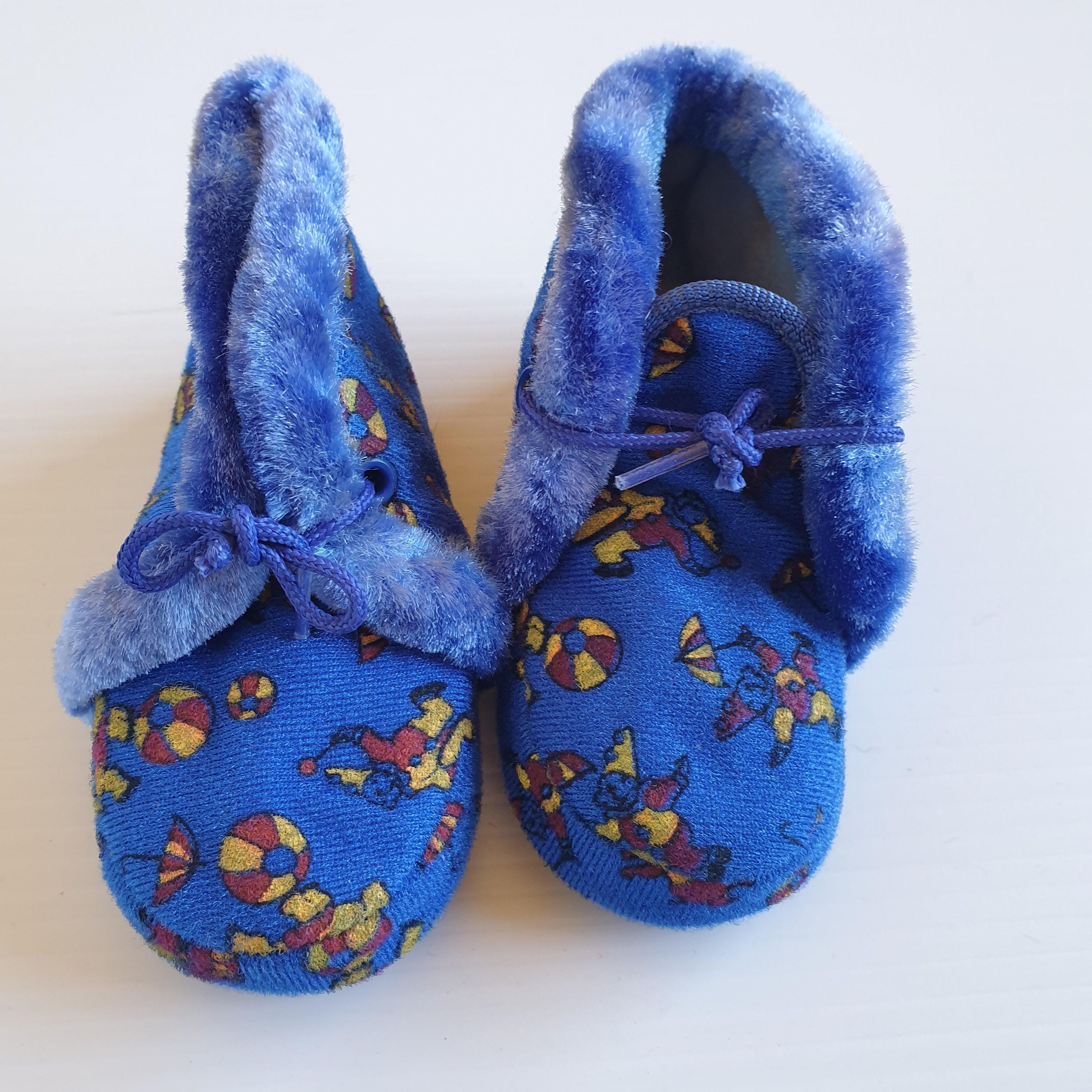 Kids Early 60s Deadstock Blue Vintage Boot Style Slippers - Size 4AU - Etsy