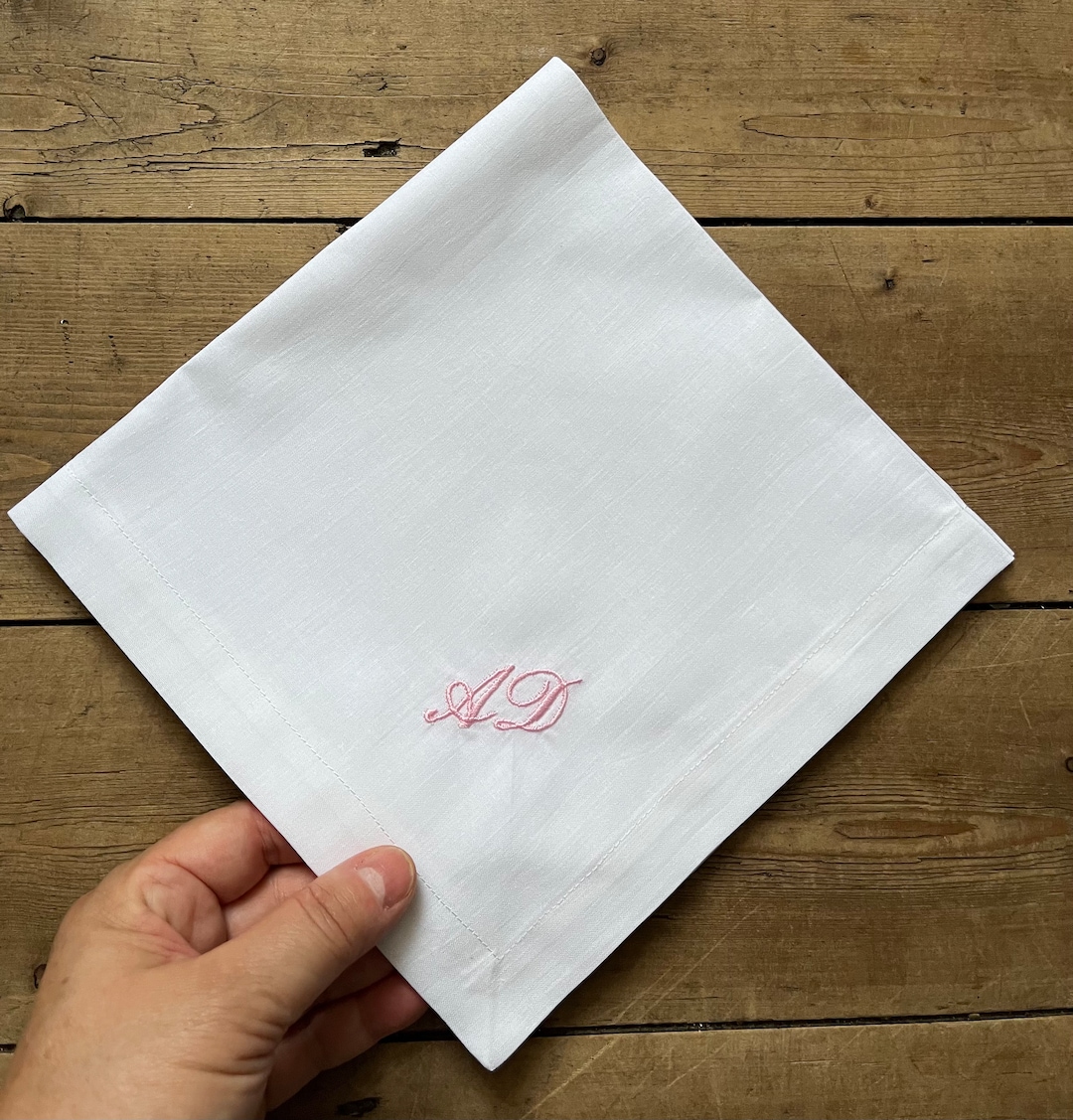 Customised Cotton Napkins, Wedding Embroidered Napkins, Personalise ...