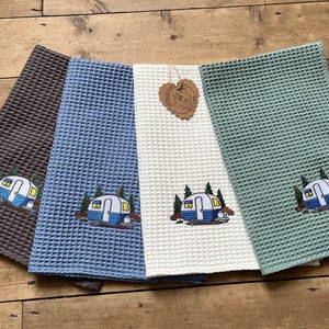 Embroidered Caravan Tea Towels, Cotton Tea Towels, Absorbent Cotton Tea ...