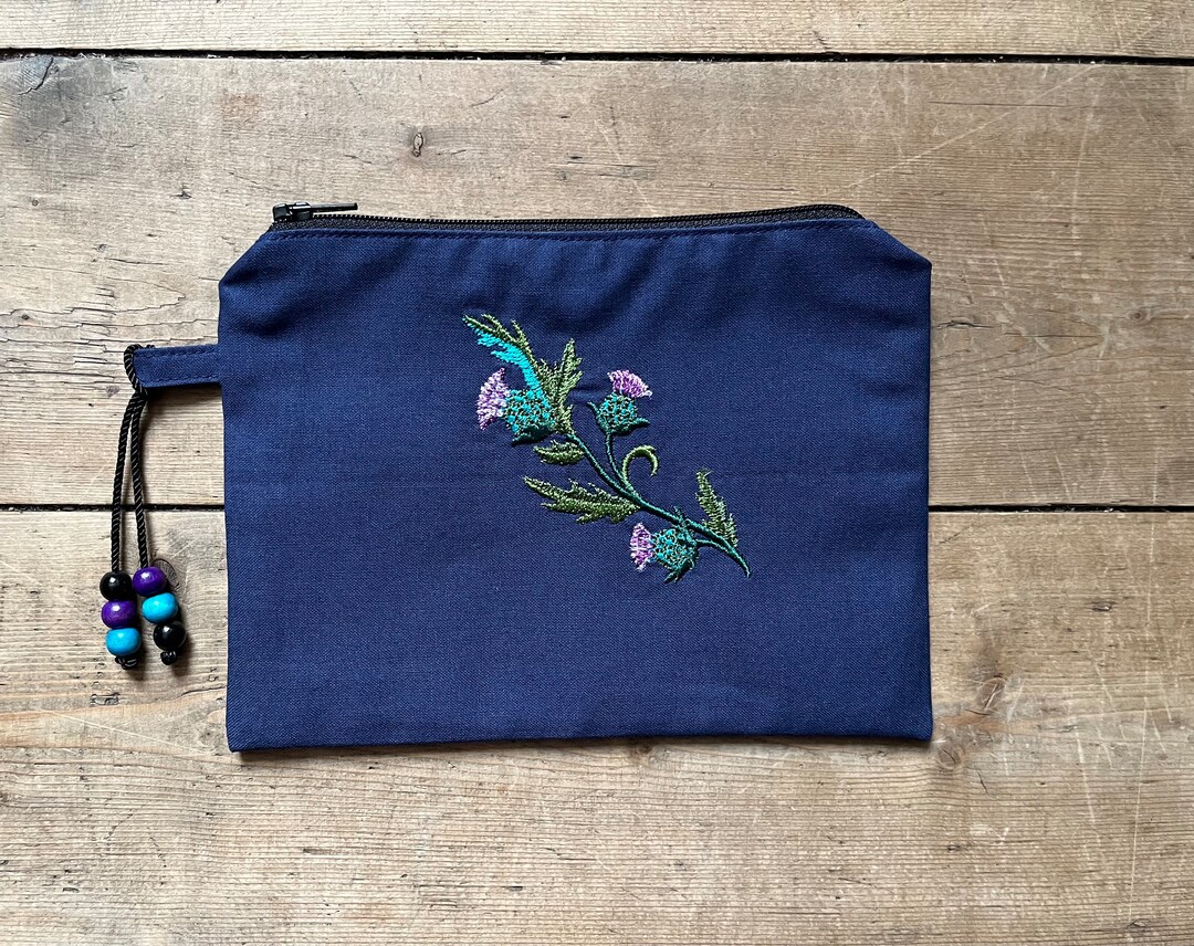 Thistle Zip Pouch, Accessories, Thistle Coin Purse, Gift Idea, Thistle ...