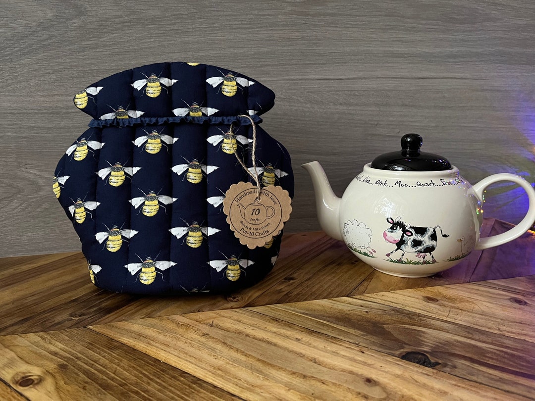 Bee Tea Cosy, Tea Cosy, Quilted Teapot Warmer, Large Tea Cosy, New Home ...