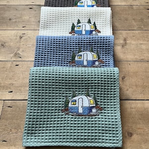 Embroidered Caravan Tea Towels, Cotton Tea Towels, Absorbent Cotton Tea ...
