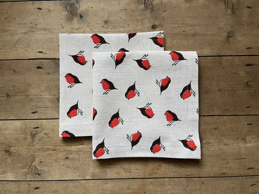 Robin Linen Napkins Robin Table Wear Gift Idea New Home - Etsy