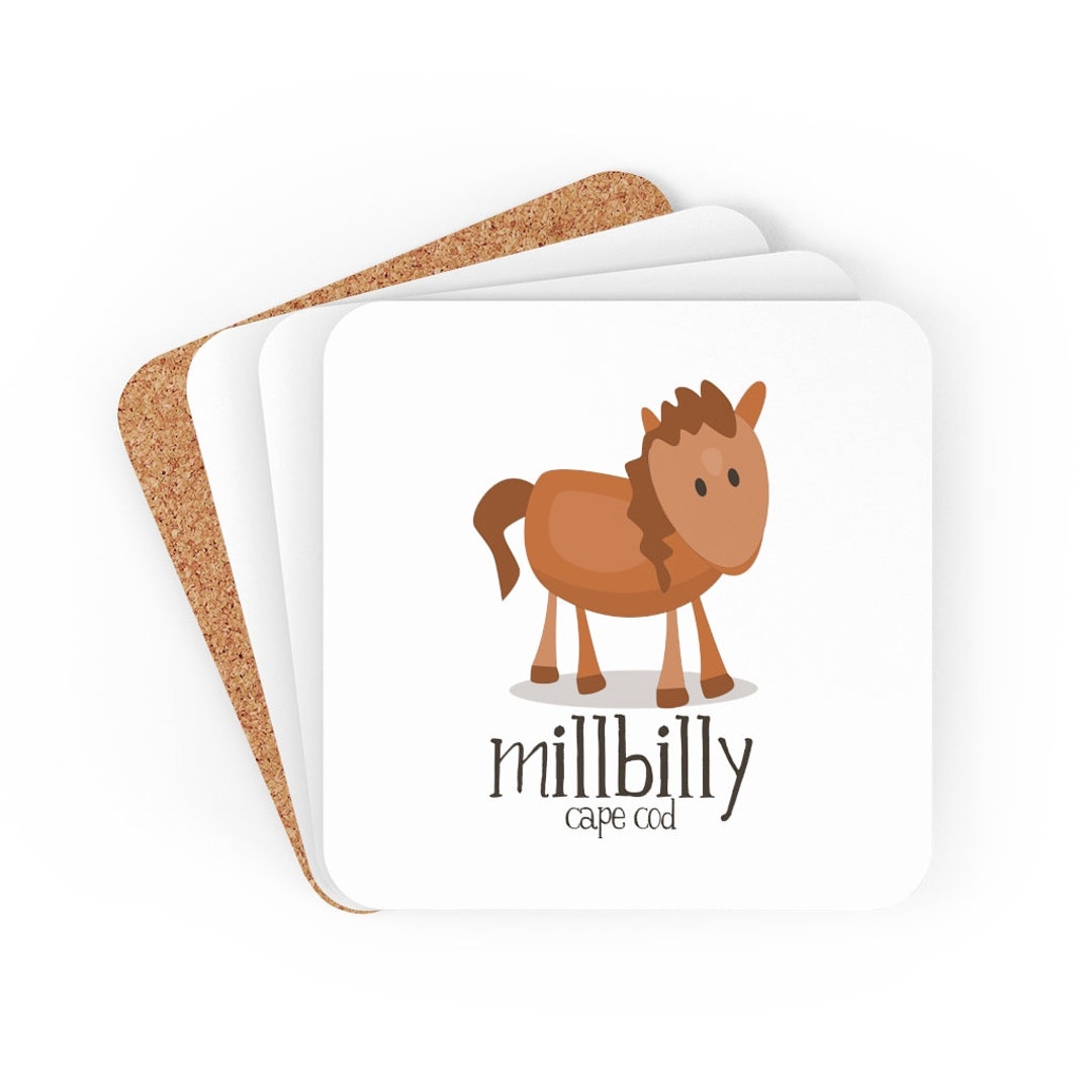Marstons Mills Millbilly Horse Cape Cod Corkwood Coaster Set - Etsy UK