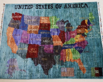 Usa Map Rug - Etsy