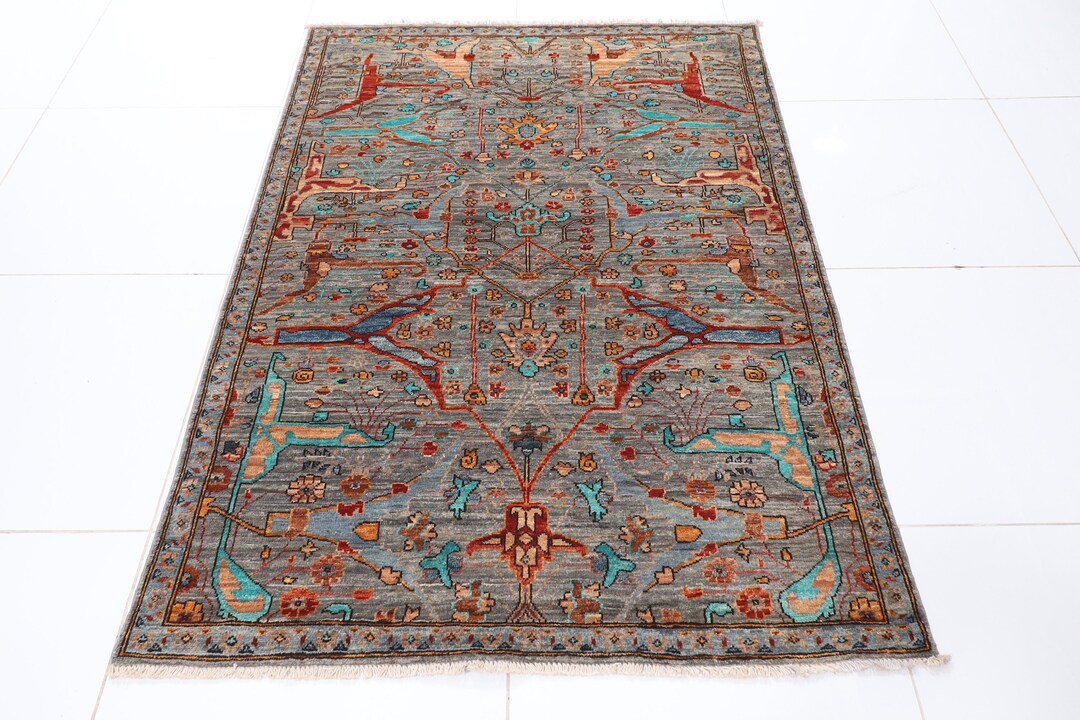 4x6 Ft. Bidjar Area Rug Wool Natural Colors 4'2x5'11 - Etsy