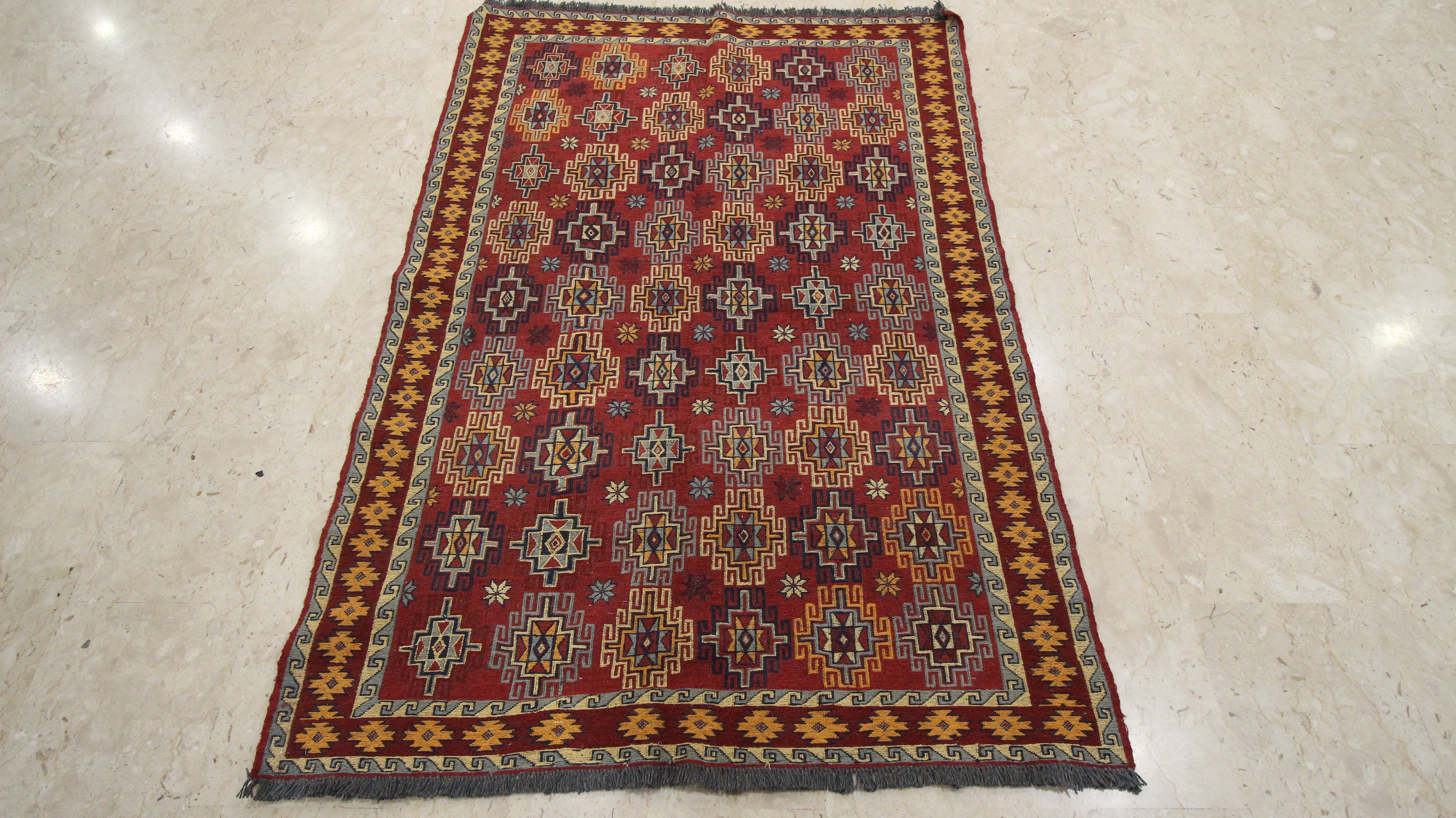 4x6 Area Rug Handmade Kilim Area Rug wool natural colours | Etsy