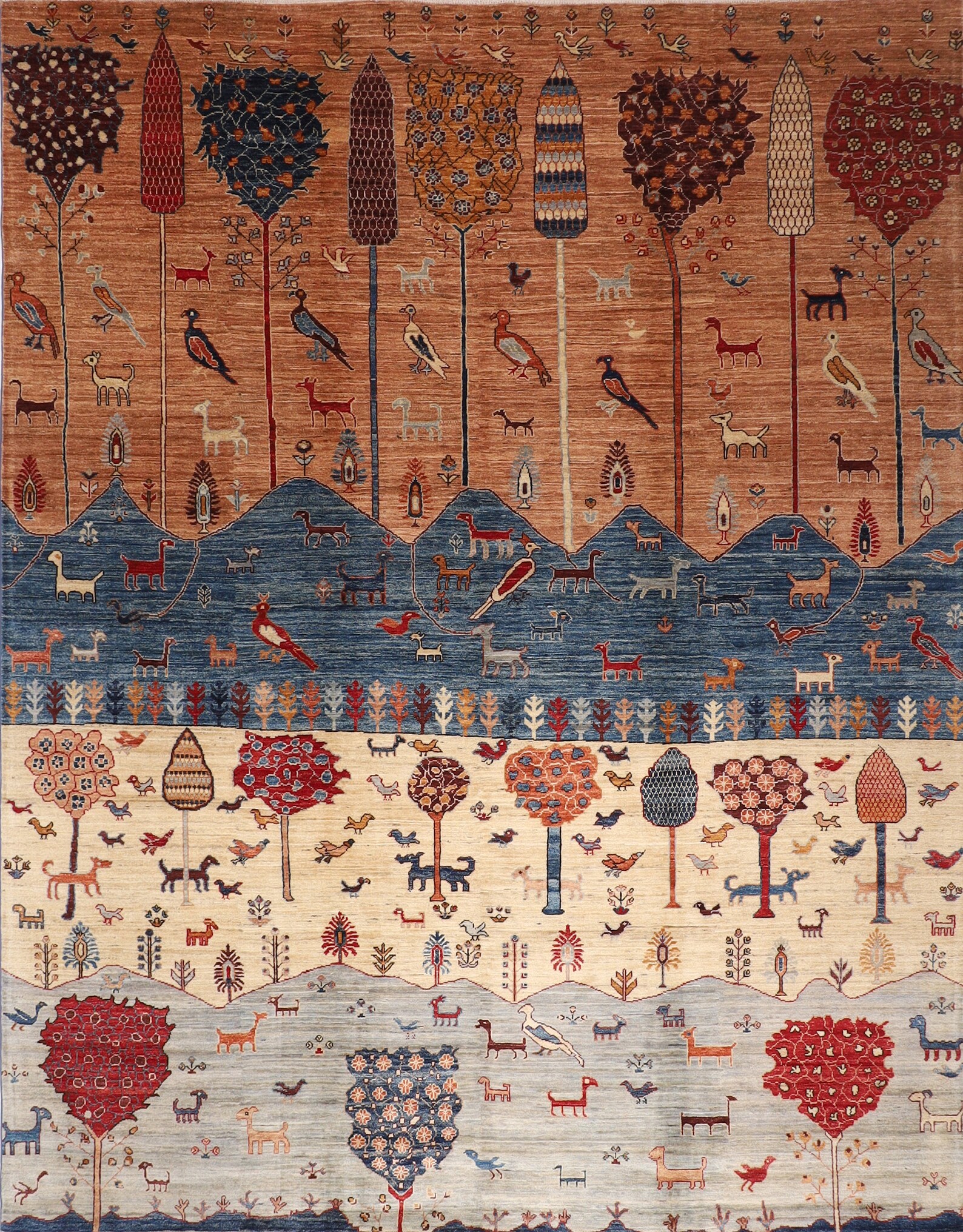 8x10 Ft Animal Design 100% Wool Area Rug 8'1x9'10 - Etsy