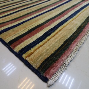 Gabbeh 5x6.7 Area Rug, Afghan Hand Knotted Rug, Rug for Living Room ...