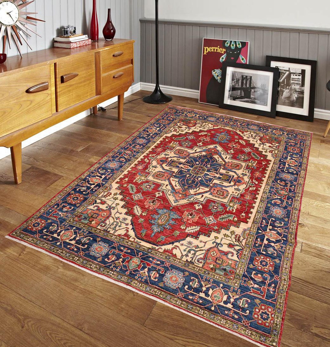 6x8 Ft Serapi Area Rug, 5'11x7'10 Hand Knotted Rug, Rug for Living Room ...
