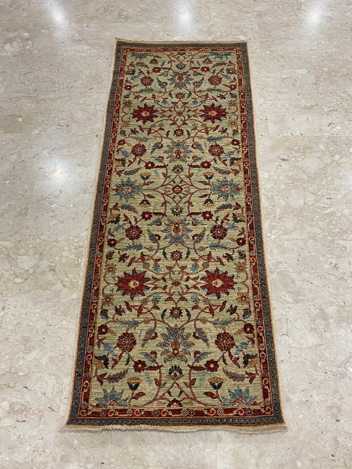 3x7 Green Runner Rug Living room rug Afghan handmade rug | Etsy