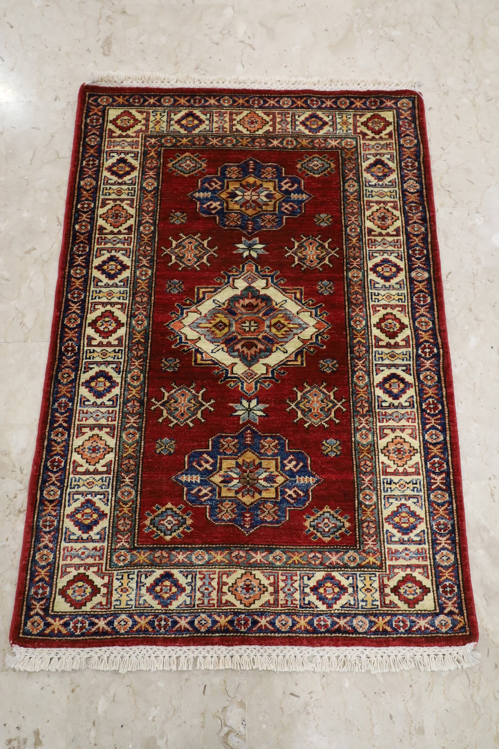 3x4 ft Red Accent Rug Afghan Tribe Hand Knotted Rug | Etsy