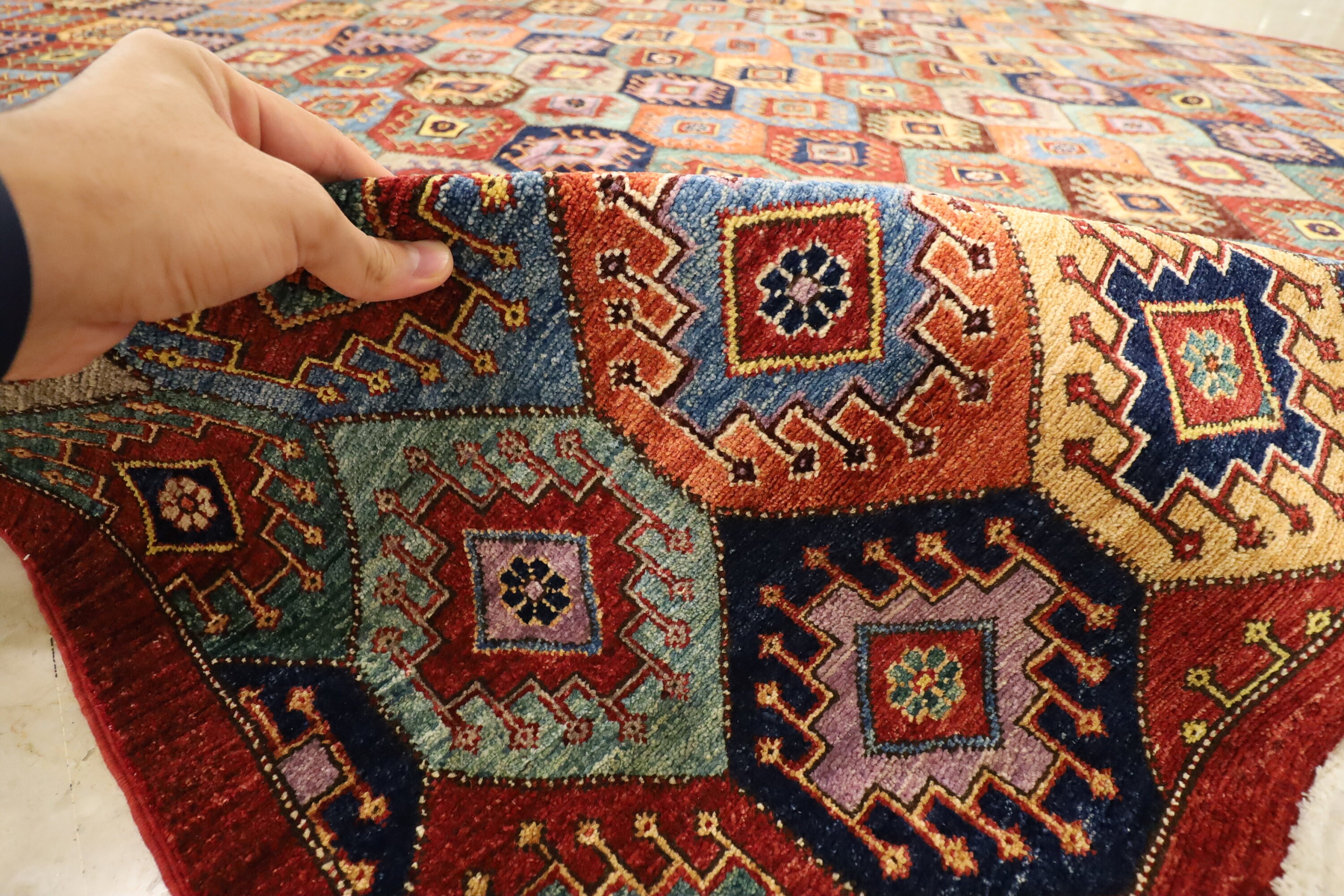 Handmade 9x12 Area Rug Wool Natural Colors Afghan Hand | Etsy