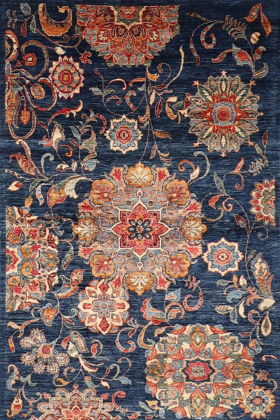 5x7 Tribal Suzani Rug Wool Natural Colors5'1x6'5 Ft - Etsy