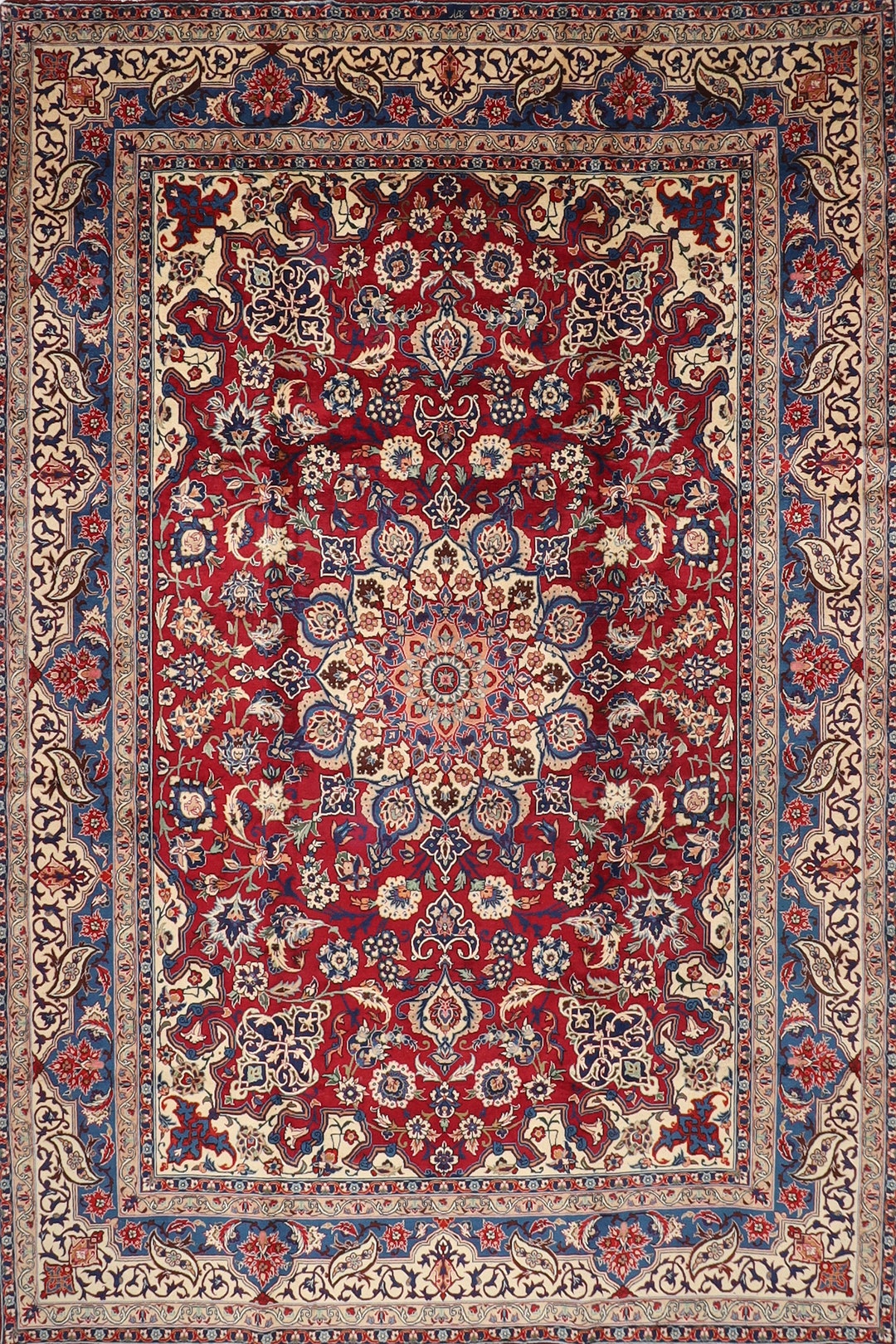 Fine Vintage 1990s 8'3x11'7 Area Rug Wool, Hand Knotted High Pile Rug ...