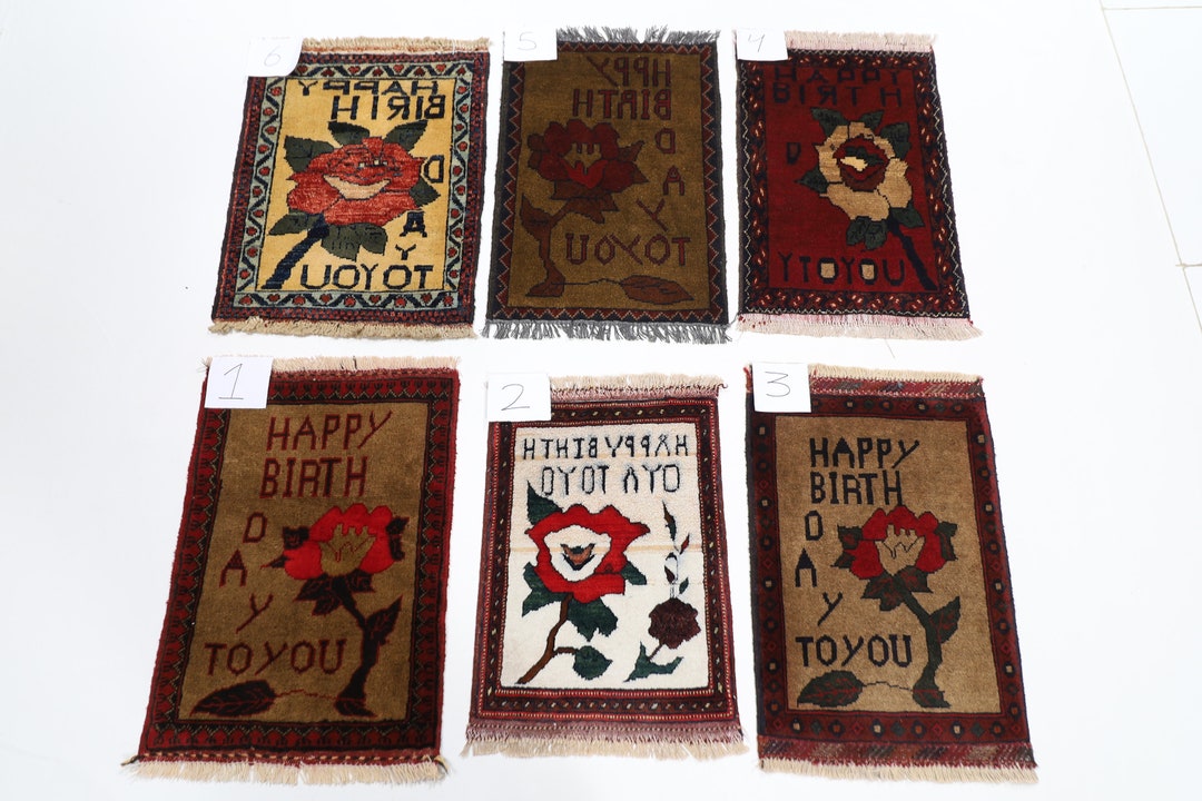 1'5x2 Ft. Mini Handmade Rug, Afghan Hand Knotted Rug, Car Seat Rug ...