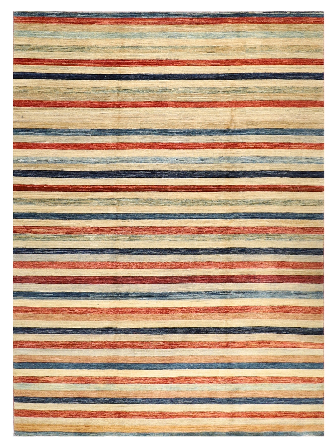 8x9 Ft. Gabbeh Area Rug Wool Natural Colors, 8'2x9'4 Hand Knotted Rug ...