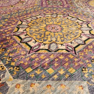 Grey Turkish Mamluk 6'8x10'5 Ft. Area Rug Wool Natural Colors, Hand ...