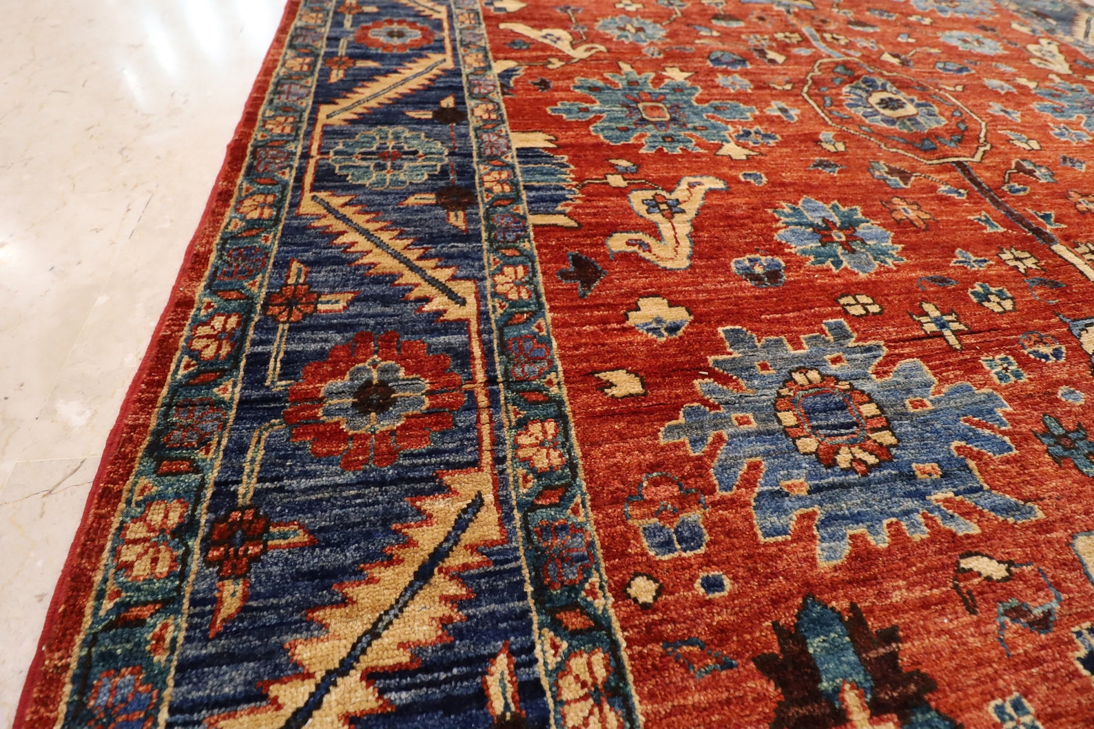 6x12 Gallery Size Rug Wide Hallway Rug Red Area Rug Wool | Etsy